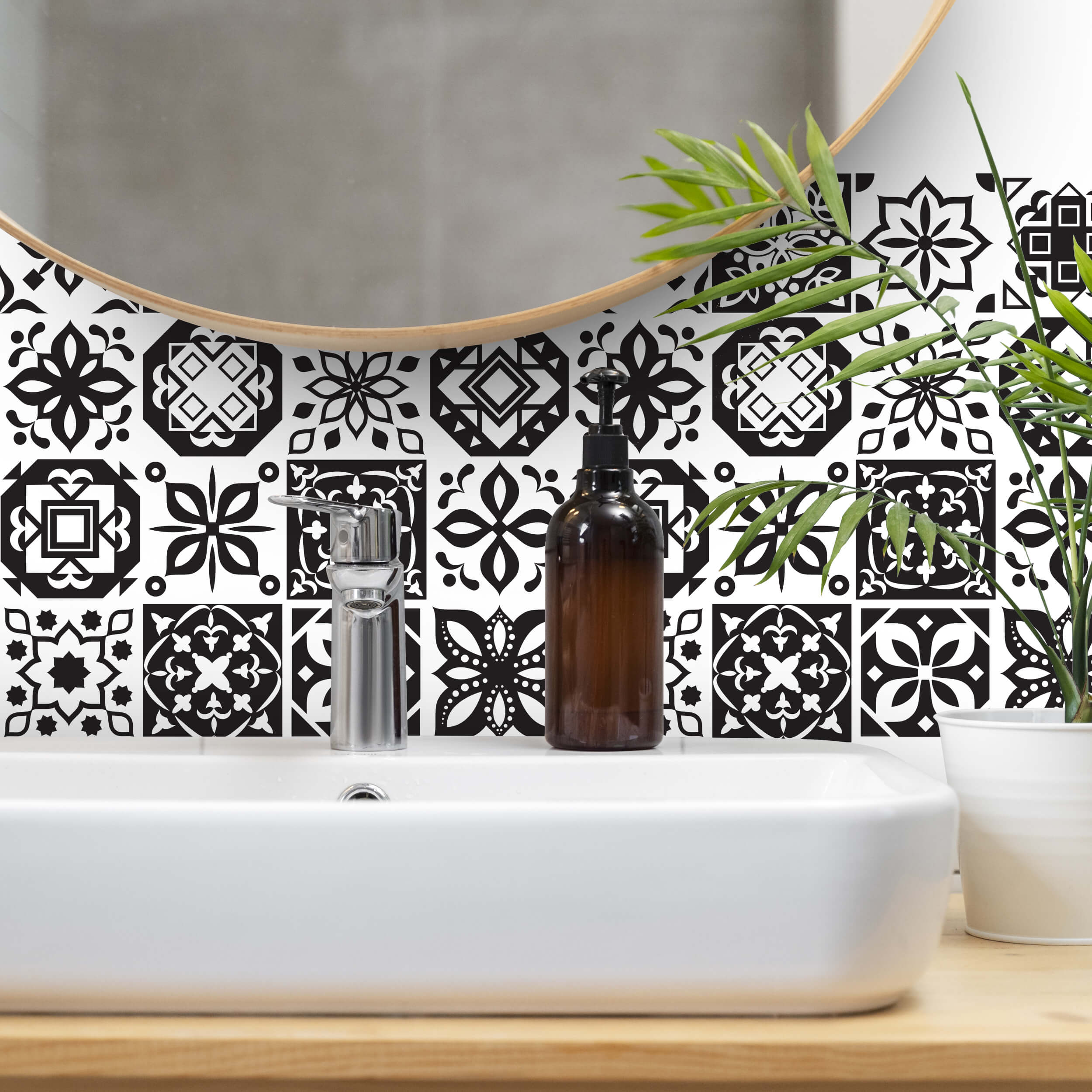 Stickers carrelage carreaux de ciment 20x20cm - Kit de 12 | Leroy Merlin