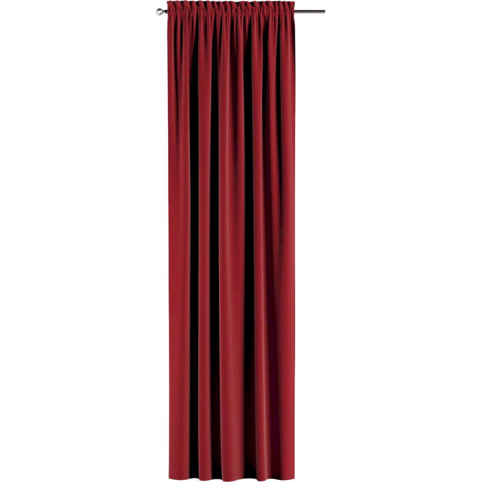 Rideau à galon fronceur Posh Velvet en velours 130 x 260 cm Rouge ...