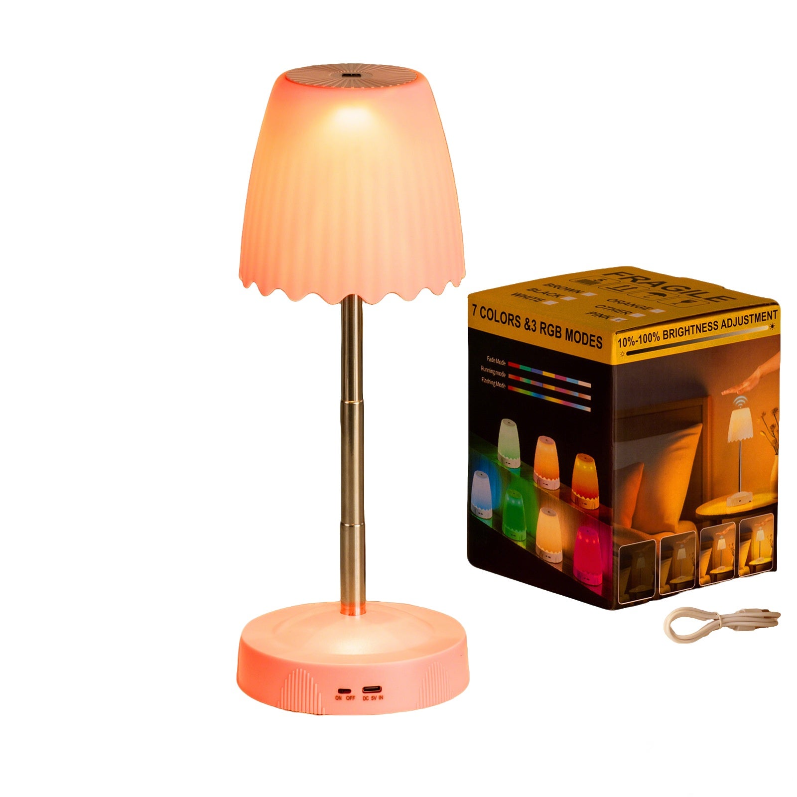 Veilleuse à détection de gestes sans contact, tige réglable, lampe de ...