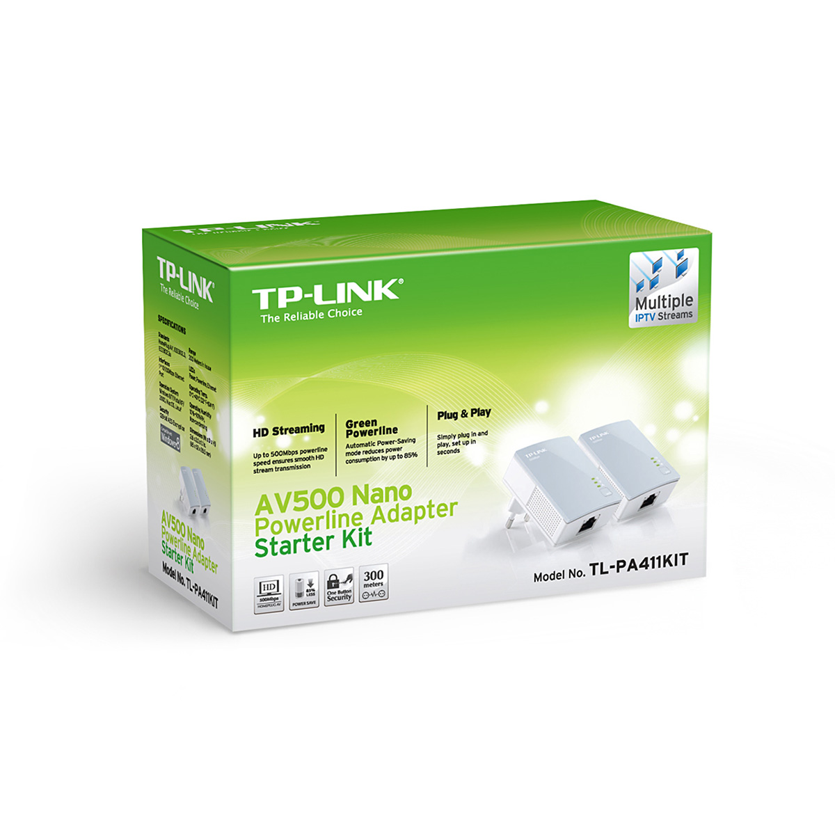 TP-LINK TPLINK Power-LAN PowerLAN TL-PA411 TLPA411 KIT (TL-PA411 KIT ...