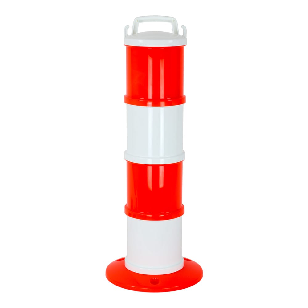 Balise de signalisation modulable Orange fluo/Blanche - 1090002 | Bricoman Balise de signalisation modulable Orange fluo/Blanche - 1090002 | Bricoman
