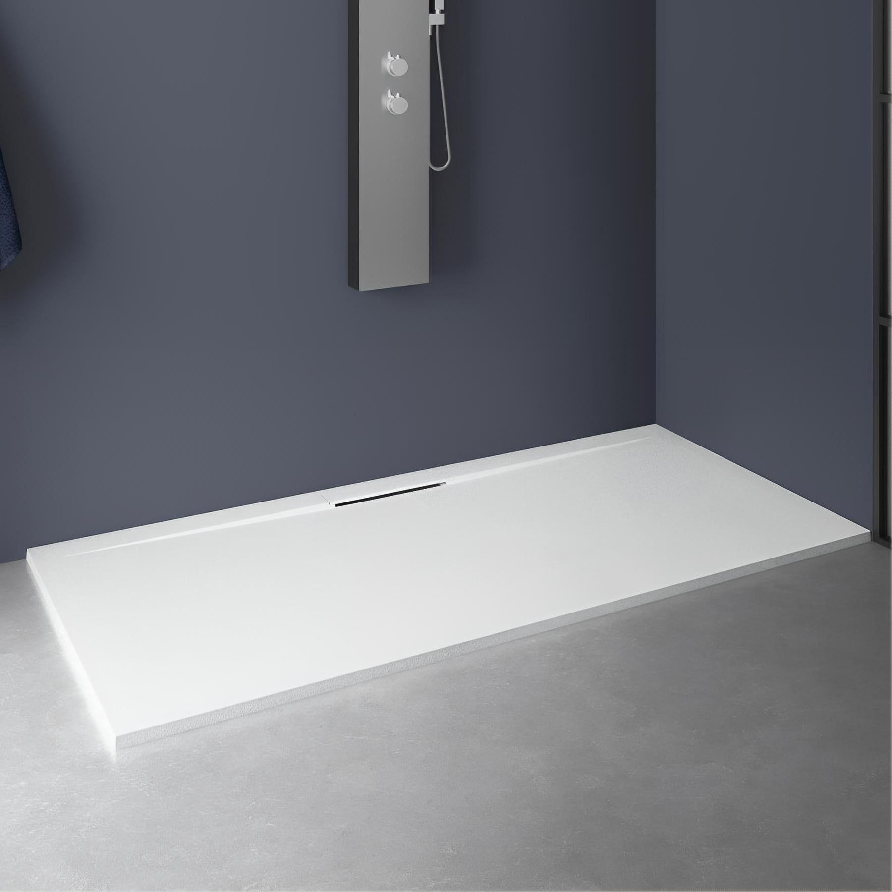 Receveur de douche Kinedo Kineline épaisseur 11cm 160x90 blanc texture ...