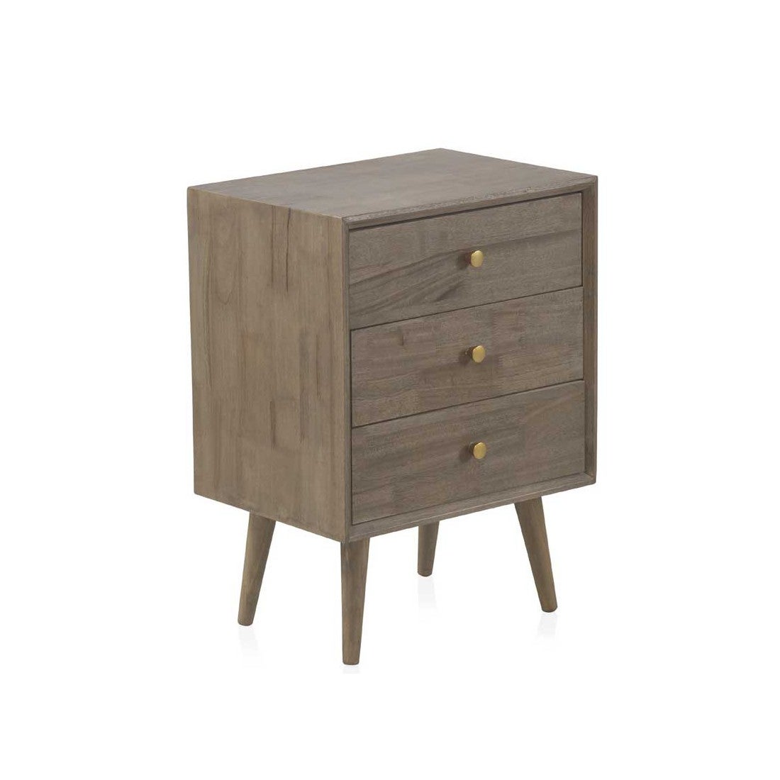 Table de chevet 3 tiroirs Bois naturel - LEONARD | Leroy Merlin