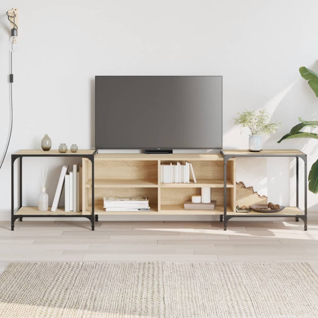 Mueble TV roble Sonoma 203x37x50 cm madera contrachapada | Leroy Merlin