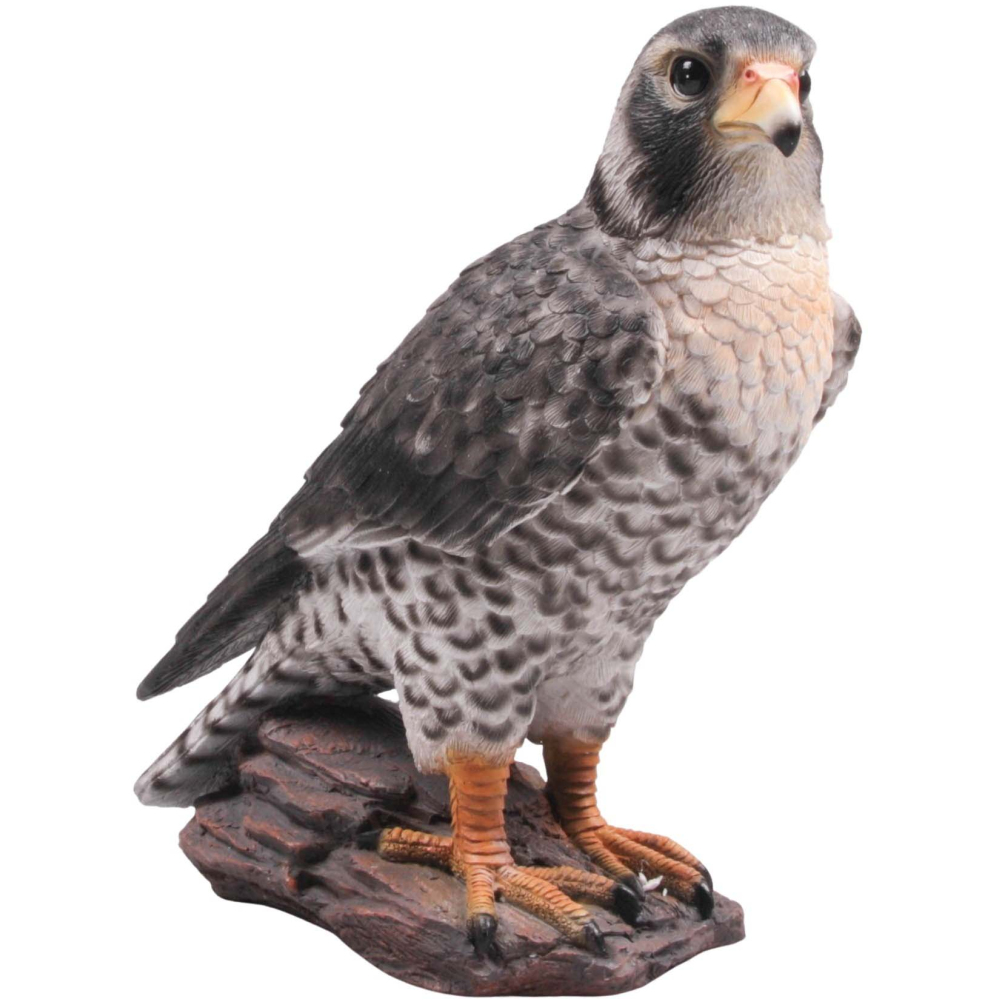 Halcón sobre una rama en resina gris | Leroy Merlin