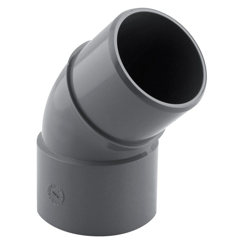 Coude PVC évacuation 45° mâle/femelle Ø50 | Leroy Merlin
