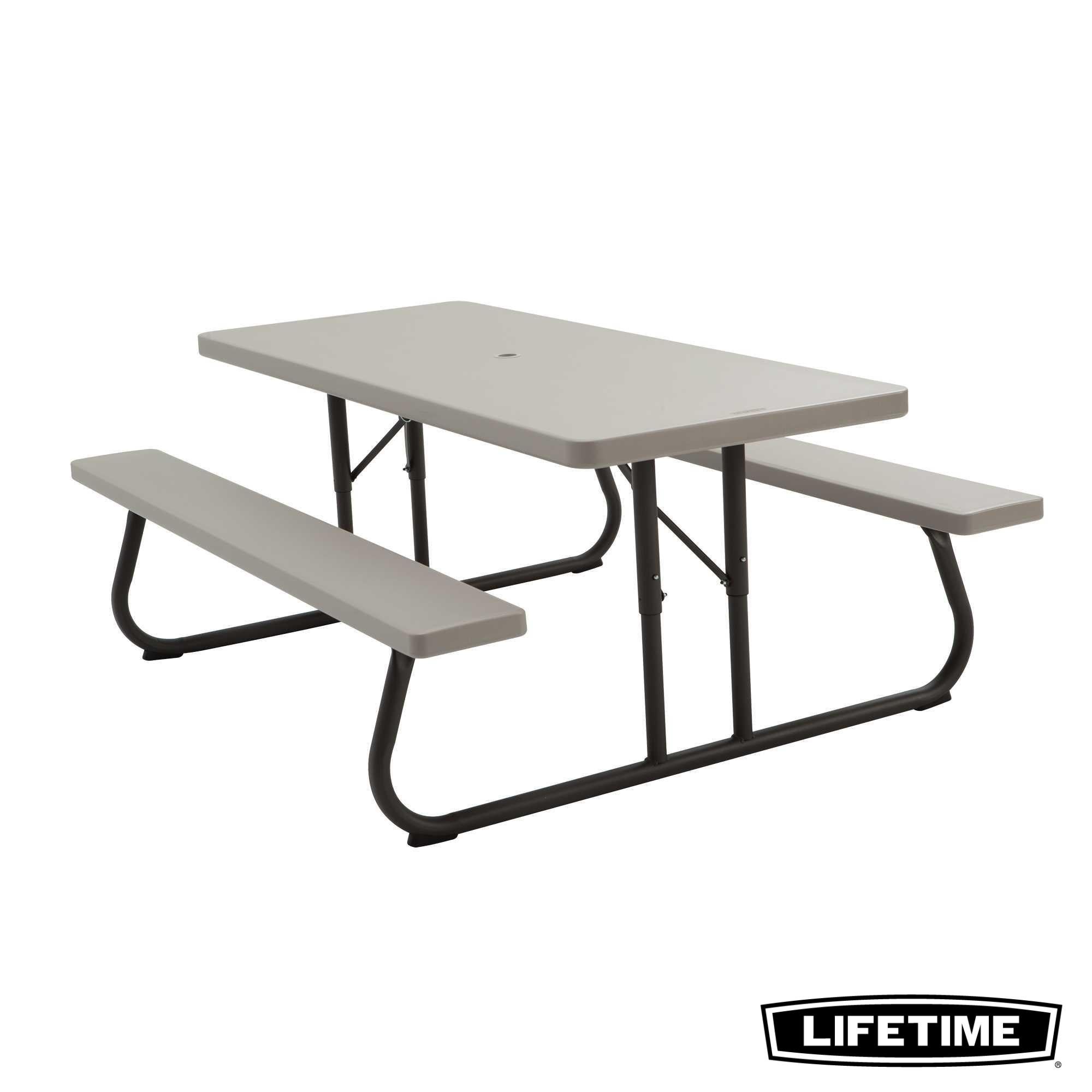 Table Picnic Rectangulaire Pliante (183 x 76 cm) PEHD LIFETIME #22119 ...