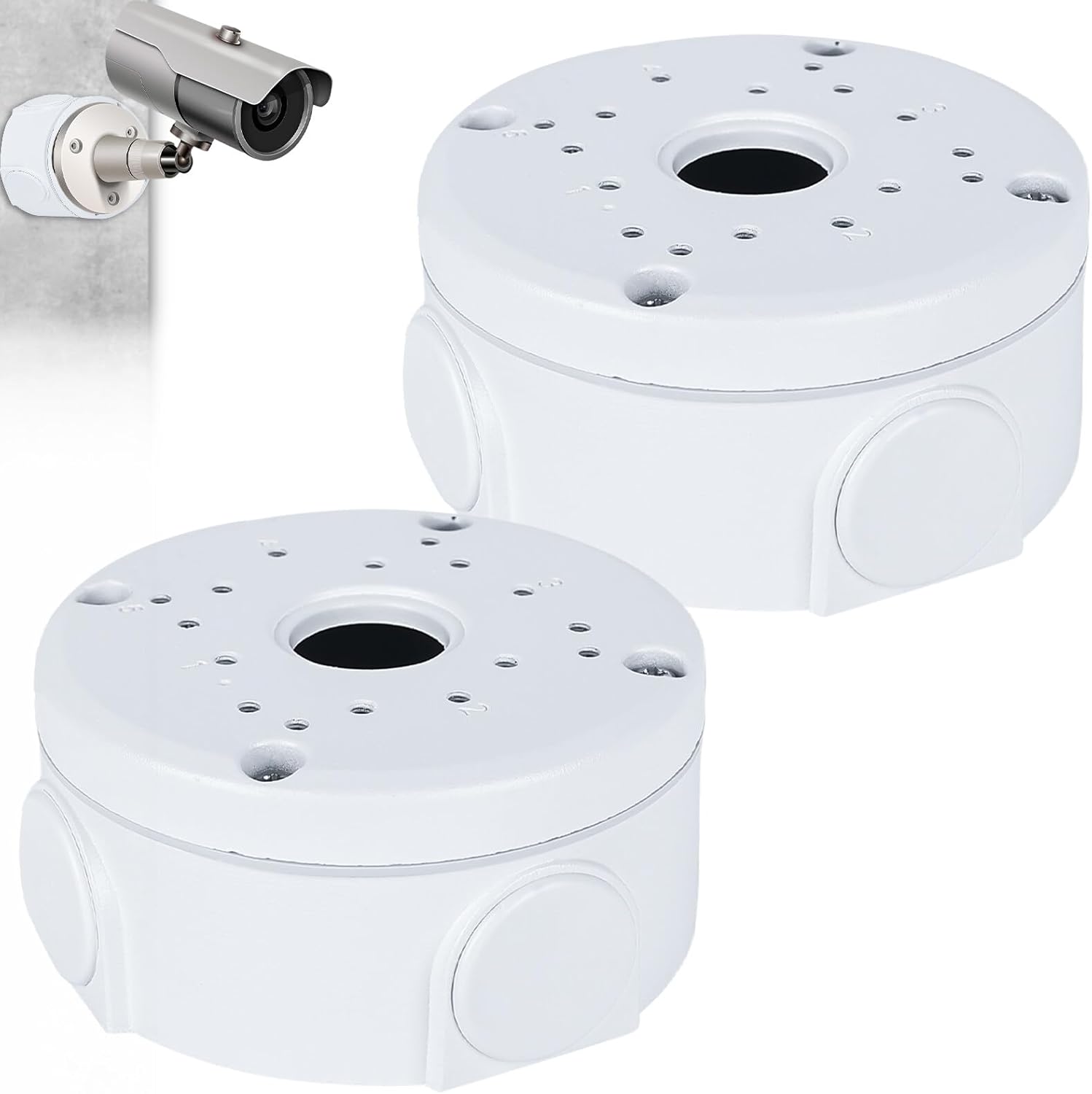 Plastique，Lot de 2 boîtes de jonction pour caméra de surveillance ...