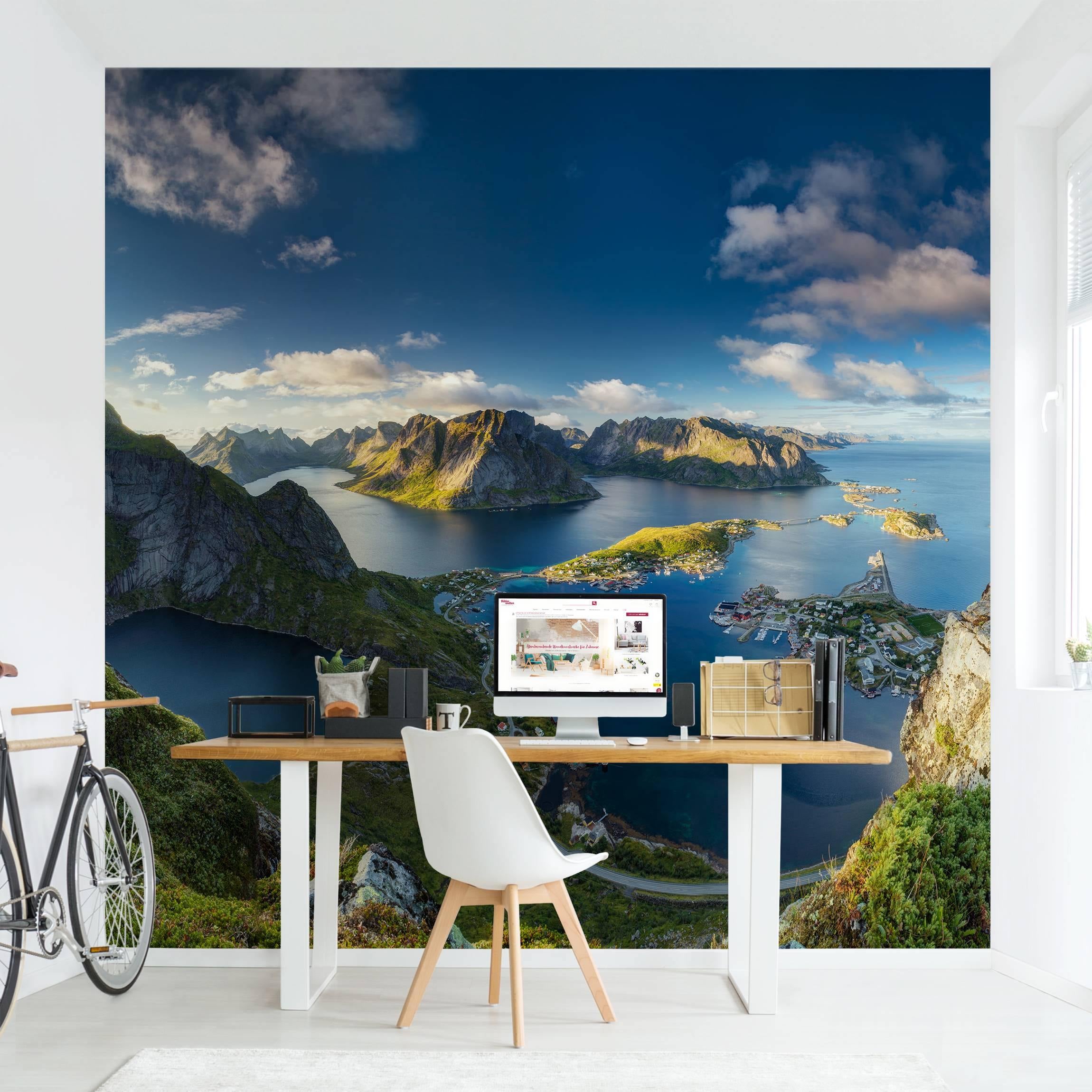 Papier peint panoramique nature plage fjord 44 - salon chambre cuisine ...