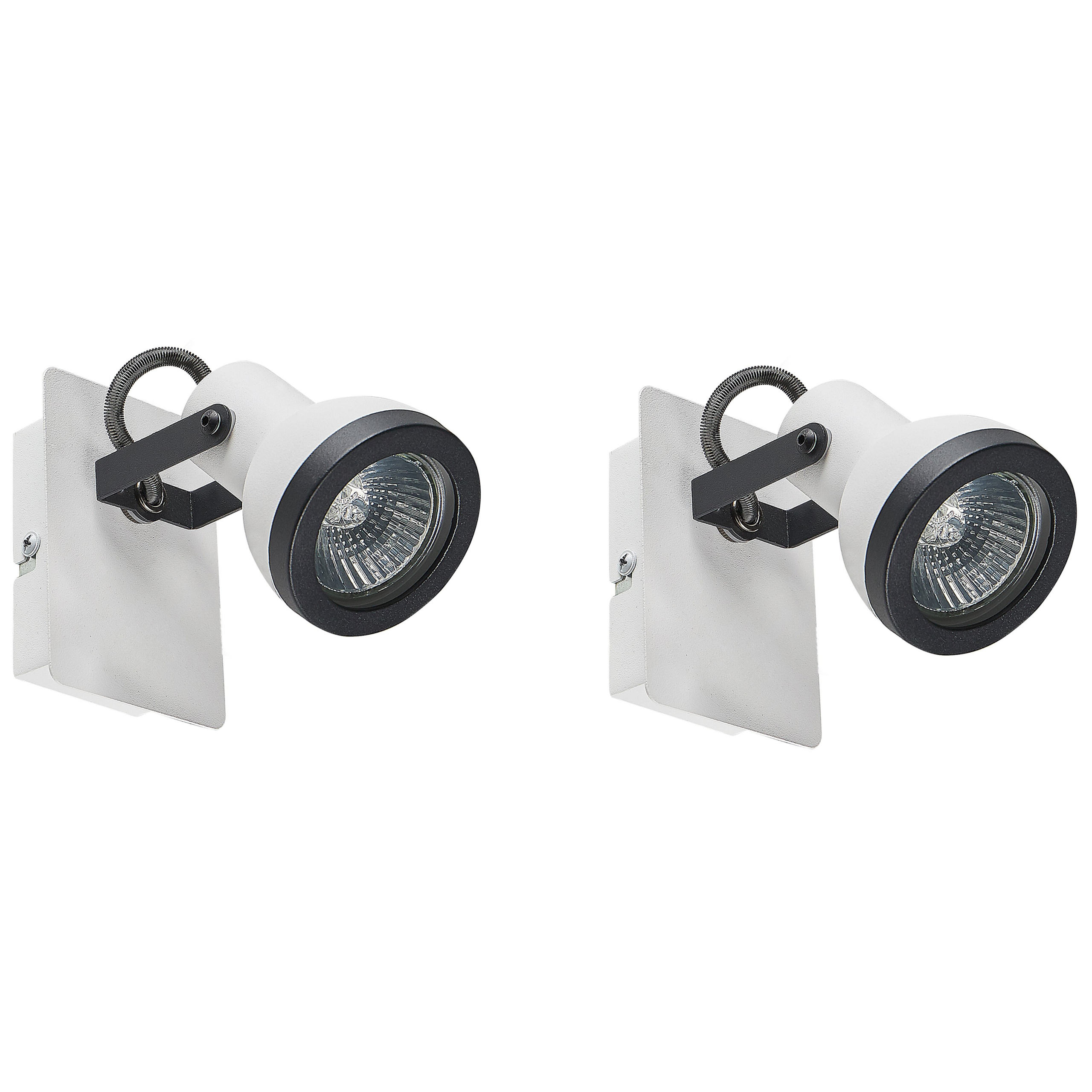 Lot de 2 spots BARO Blanc Métal Réglable | Leroy Merlin