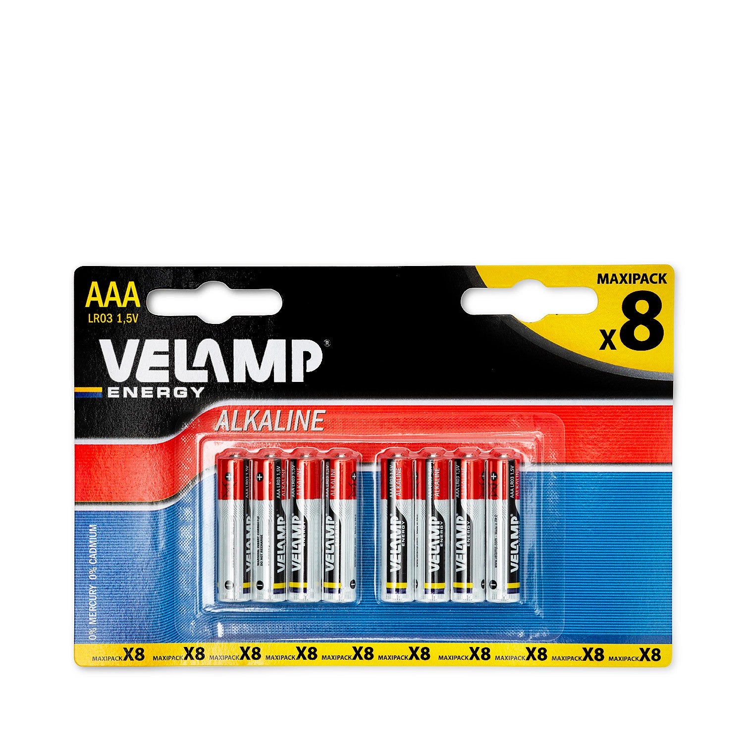 Batería alcalina MINI STILO LR03 AAA 1.5V - Blister de 8 | Leroy Merlin