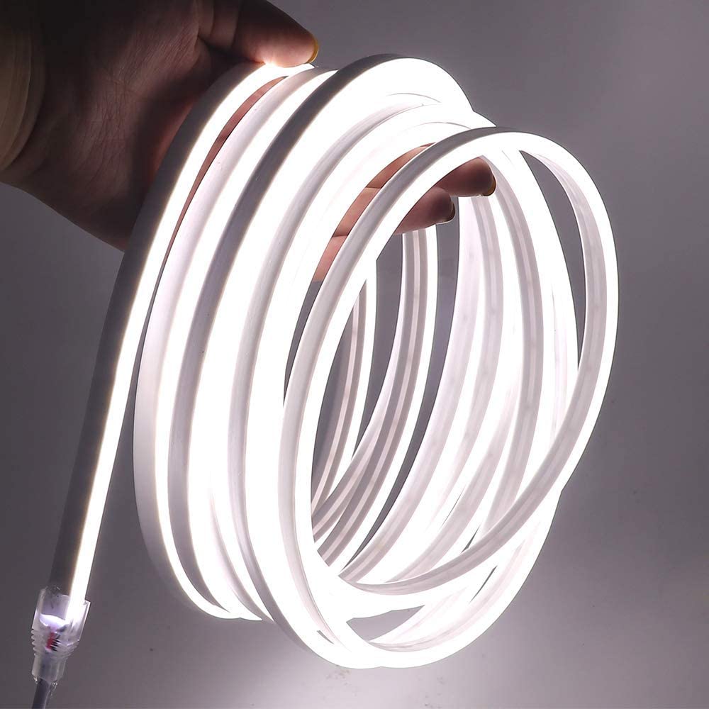Ruban de neon flexible etanche 12V tube lumineux exterieur pour decoration de fete et publicite IP65 6000K