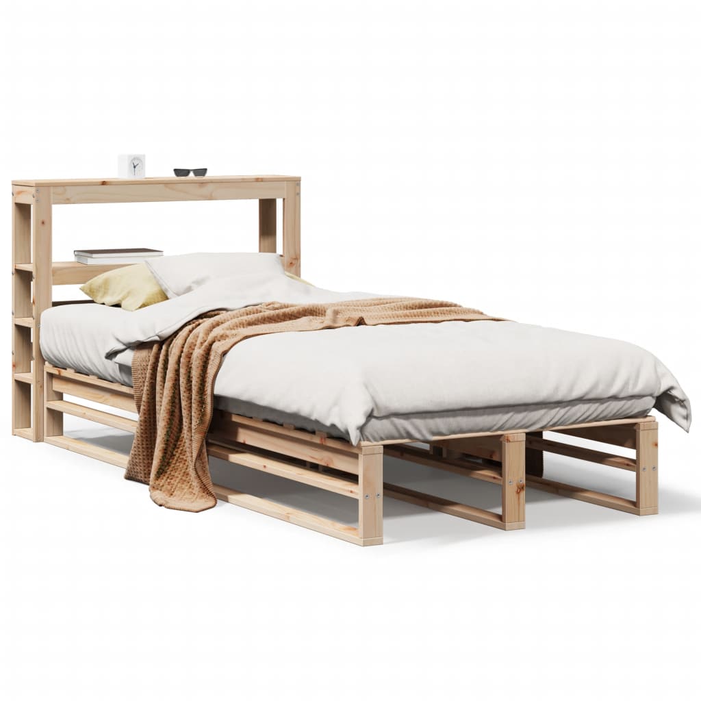 Lit Adulte | Lit simple | Cadre de lit sans matelas 90x190 cm bois de ...