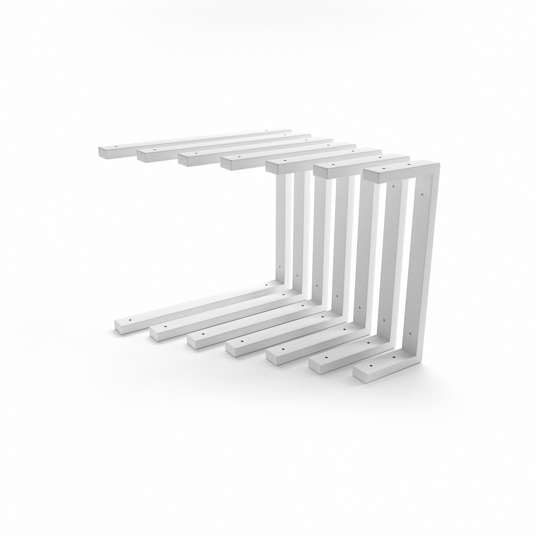 Support pour lavabo LAHN - 40 cm de profondeur, blanc, lot de 2 | Leroy ...