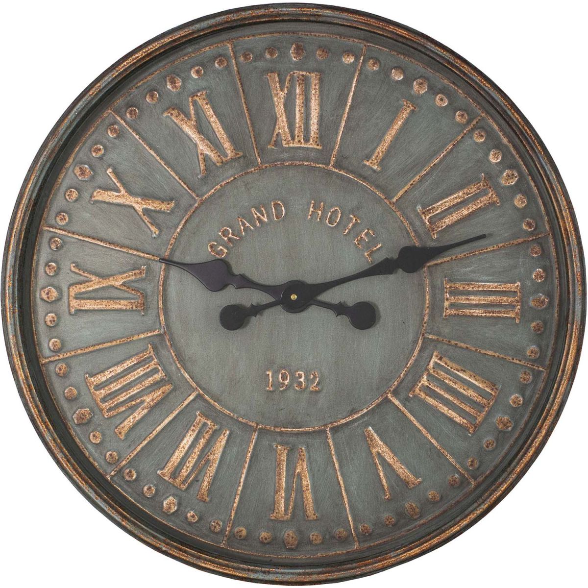 Pendule ronde en fer Grand Hôtel 60 cm Antic Line Créations | Leroy Merlin