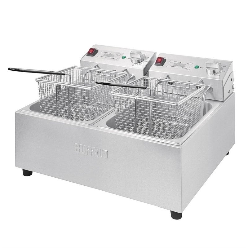 Friteuse Professionnelle Electrique à Poser - 2 x 5 L - 2 x 2,8 kW ...