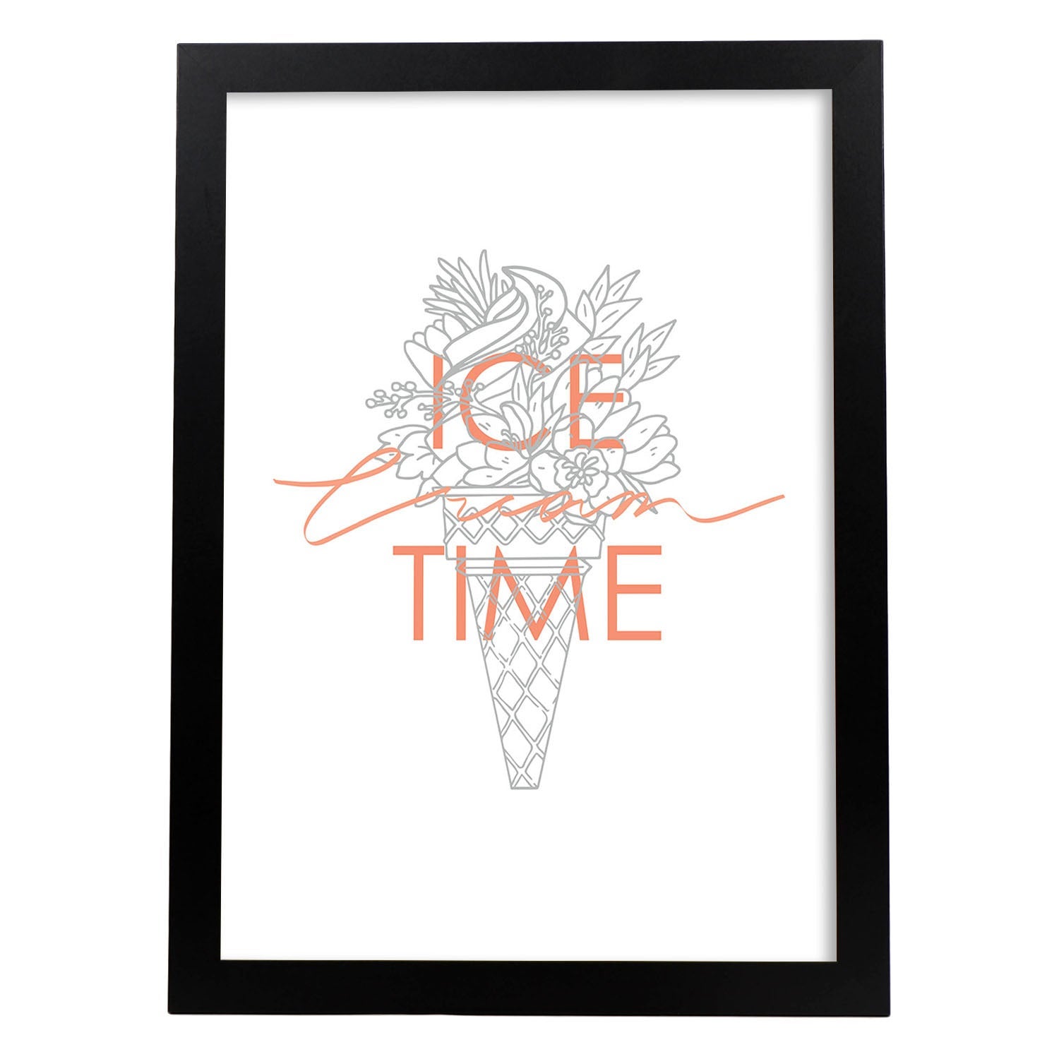 Posters Con Mensajes Felices Ilustrados. Lamina De Decoracion 'ice Time ...