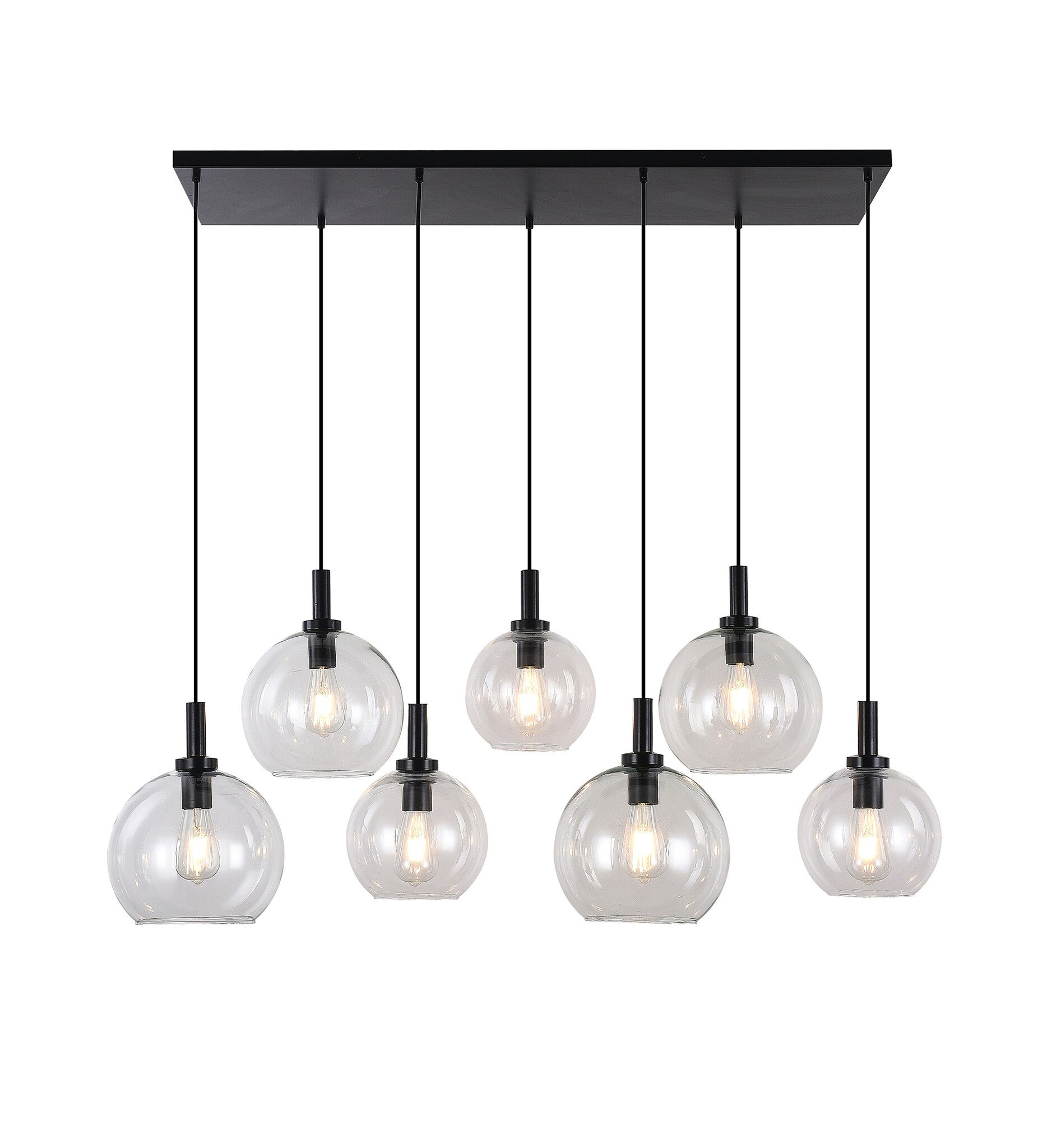 OSIRA Pendel E27 7L Noir, support verre 3x Ø200mm, 4x Ø250mm | Leroy Merlin