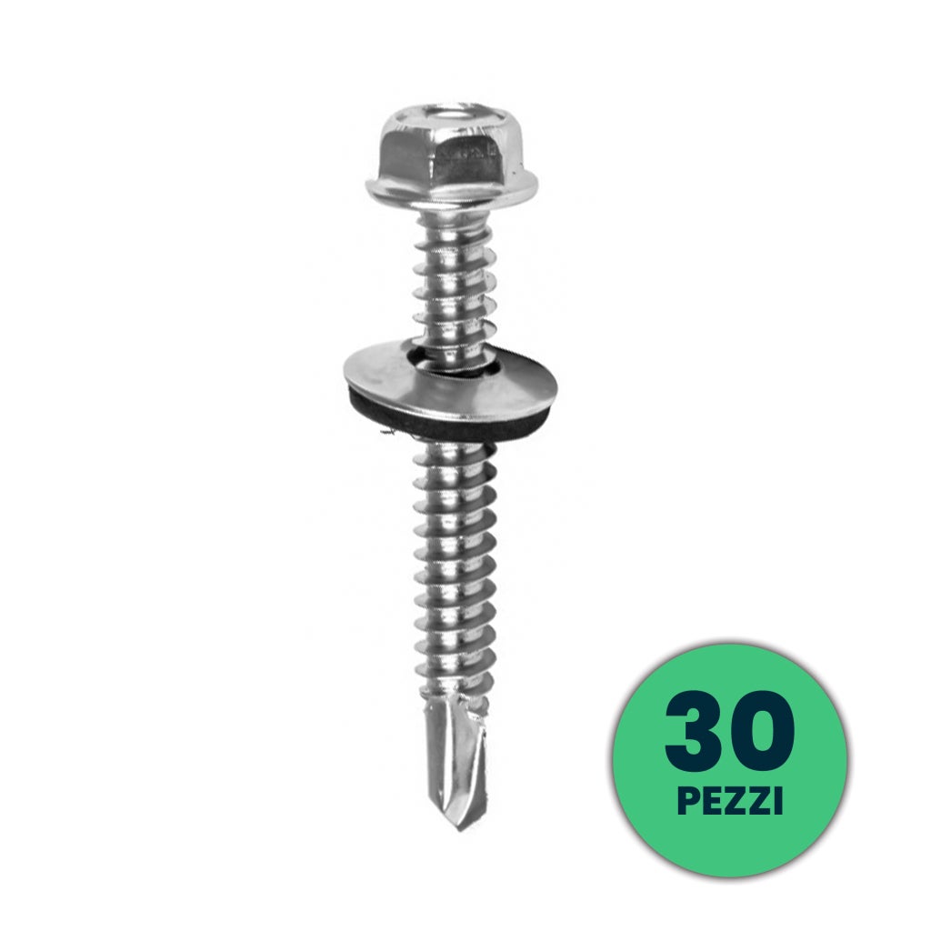 Vis M6 x 50mm avec joint pour la fixation de modules photovoltaà¯ques ...