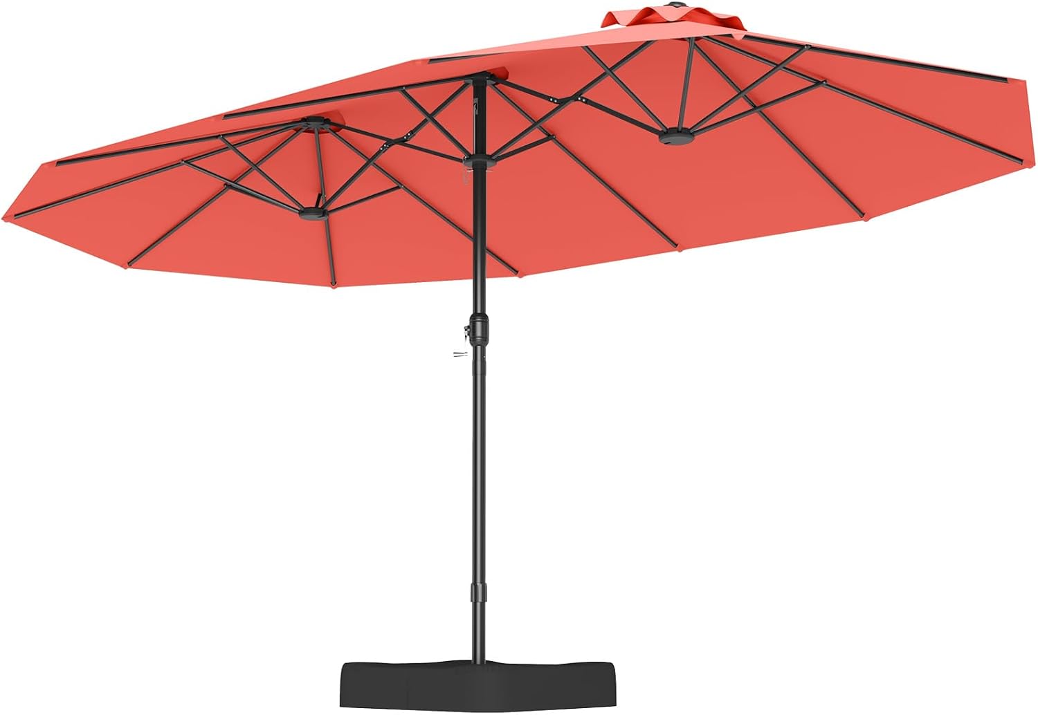 Parasol de Jardin Double 470 x 285 cm avec Base, Parasol Extérieur ...