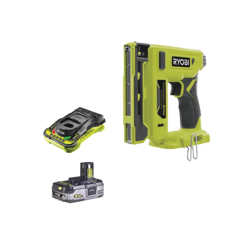 Pack RYOBI Agrafeuse 18V R18ST50-0 - 1 Batterie 3.0Ah High Energy - 1 ...