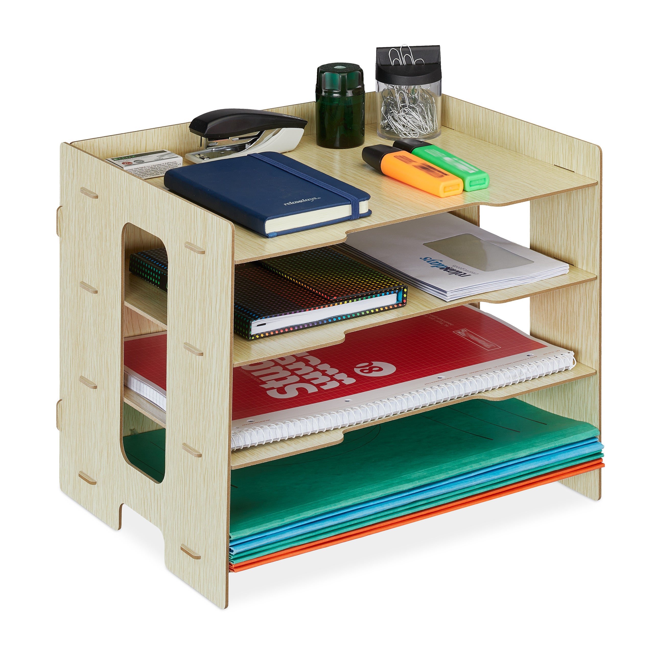 Rangement documents, organiseur bureau en MDF, format A4, 3 ...