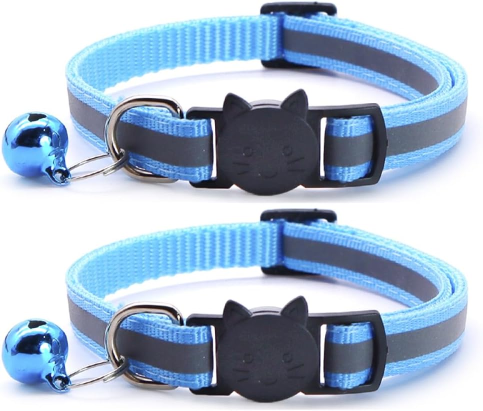 2 collares antiestrangulación para gatos, collar reflectante ajustable ...