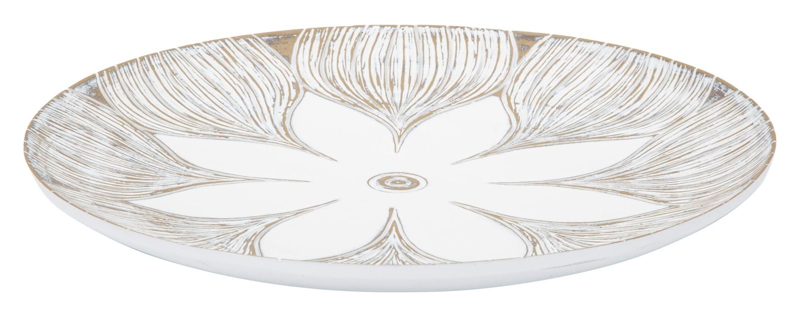 Vide-Poche Design en Polyrésine "Atene" 35cm Blanc | Leroy Merlin
