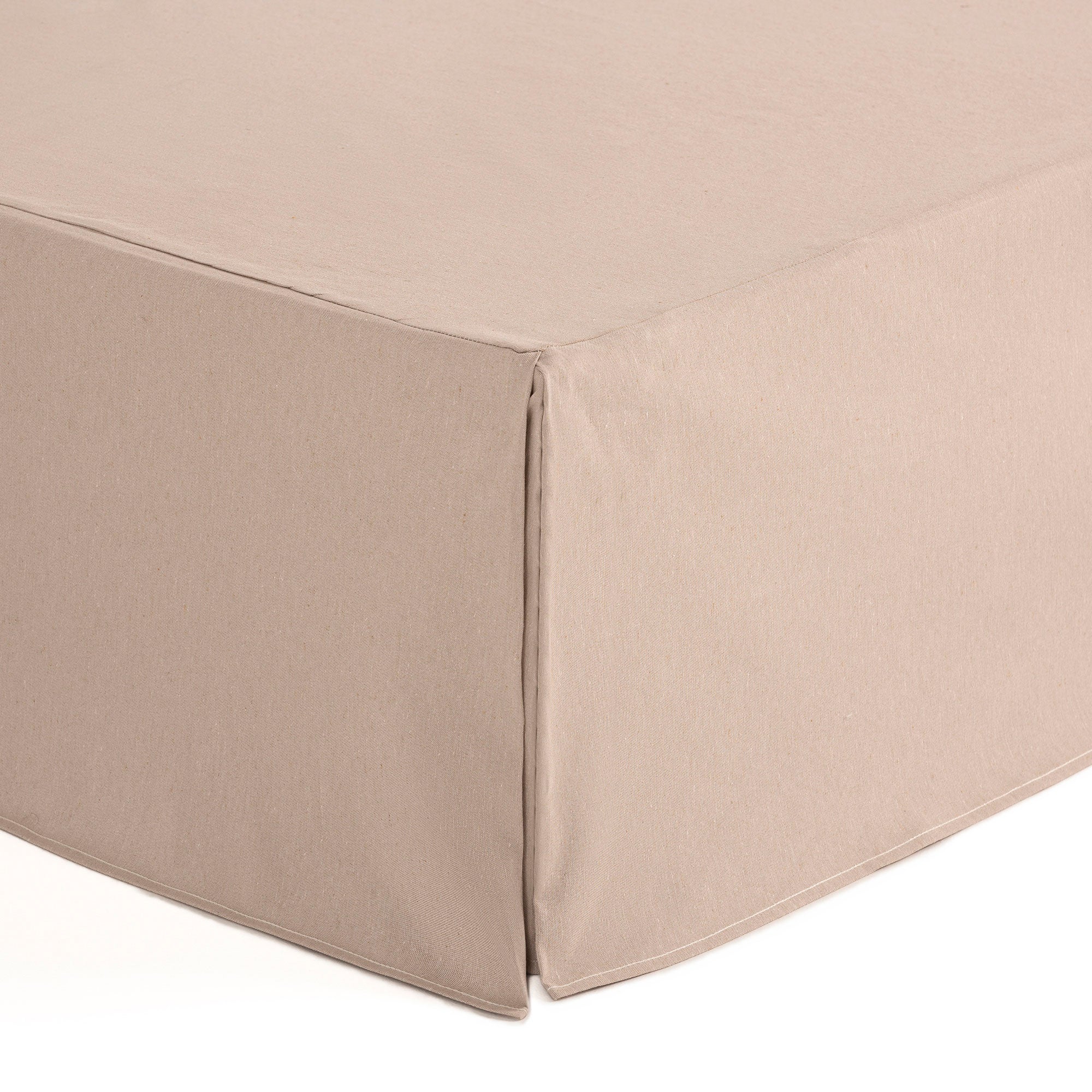 Cubre Canapé Liso Alto 30cm Algodón Poliéster Ancho Cama 105cm Beige ...