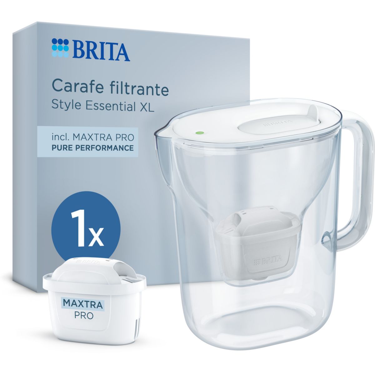 Carafe filtrante BRITA Essential XL blanche | Leroy Merlin