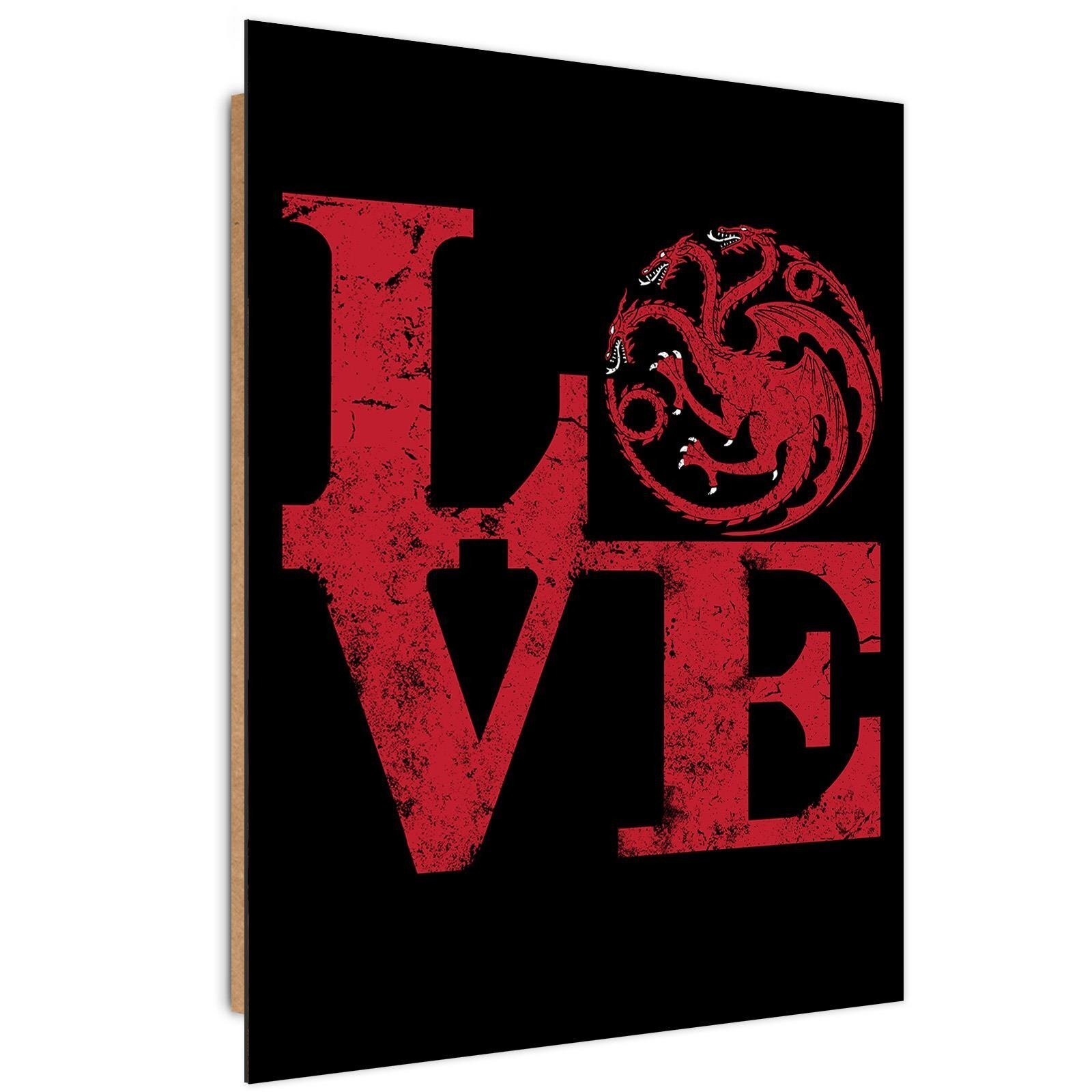 Tableau bois Game of Throne LOVE | Leroy Merlin