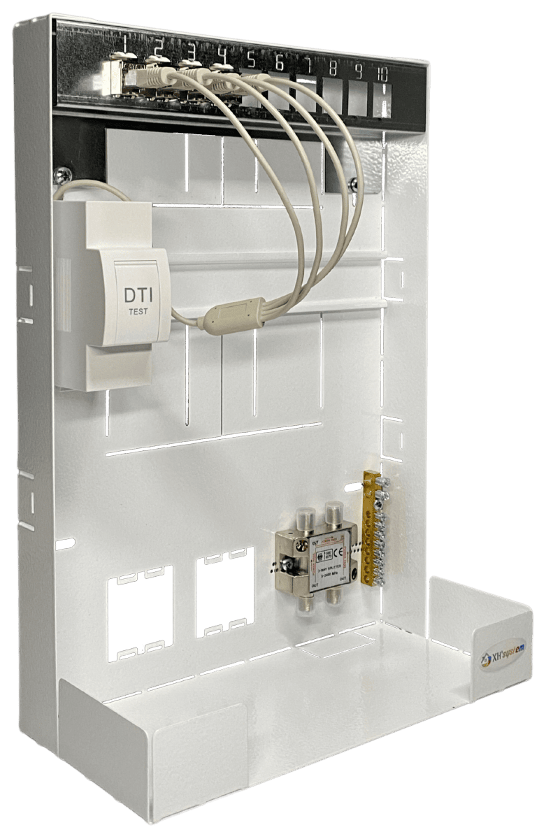 Coffret avec support box | Grade 3TV | 4 RJ | Hauteur : 350 mm | Leroy ...