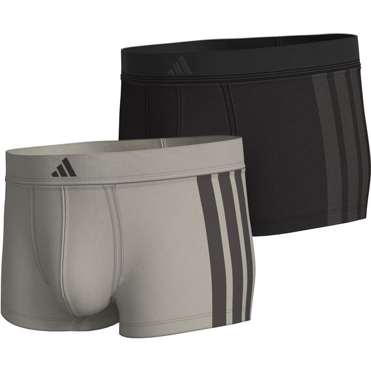 Boxer pour homme Adidas Low Rise 3 Stripes 2P Active Flex Gris 2 Pièces ...