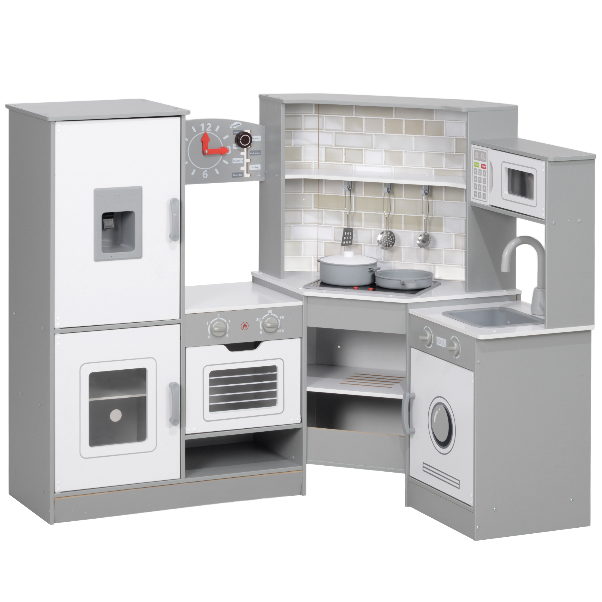 Kitchenette pour enfants avec réchaud, four à bruit, robinet, évier ...