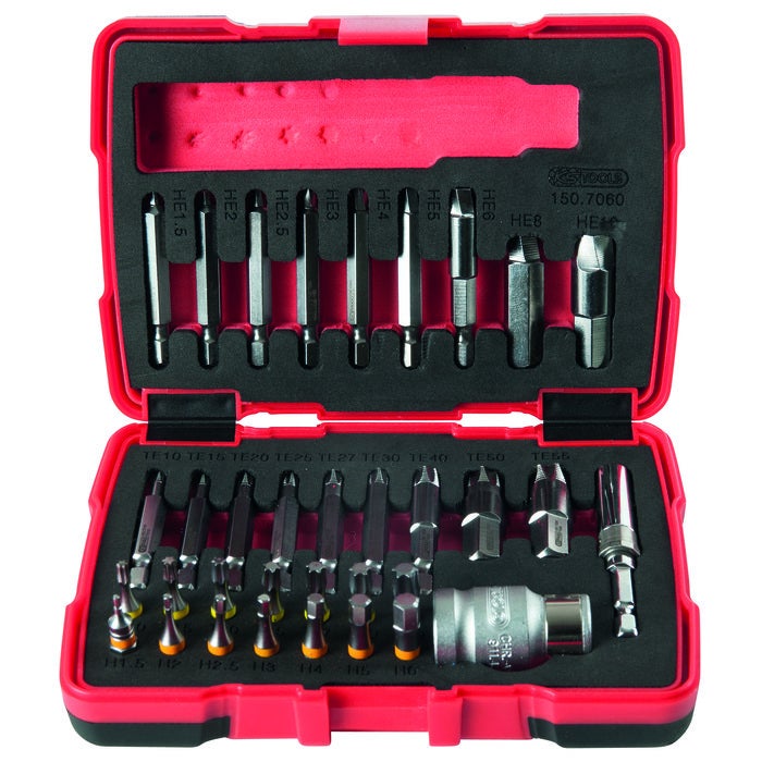 1/4 + 10 mm Torx y Hexagon Socket Tornillos Off Off Rotor Set, 34 PC ...