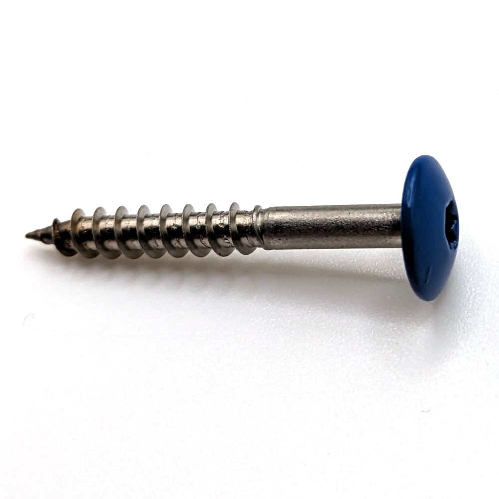 Vis pour panneaux de façade 4,8x38 mm RAL 5011 bleu acier Inox A2 par ...