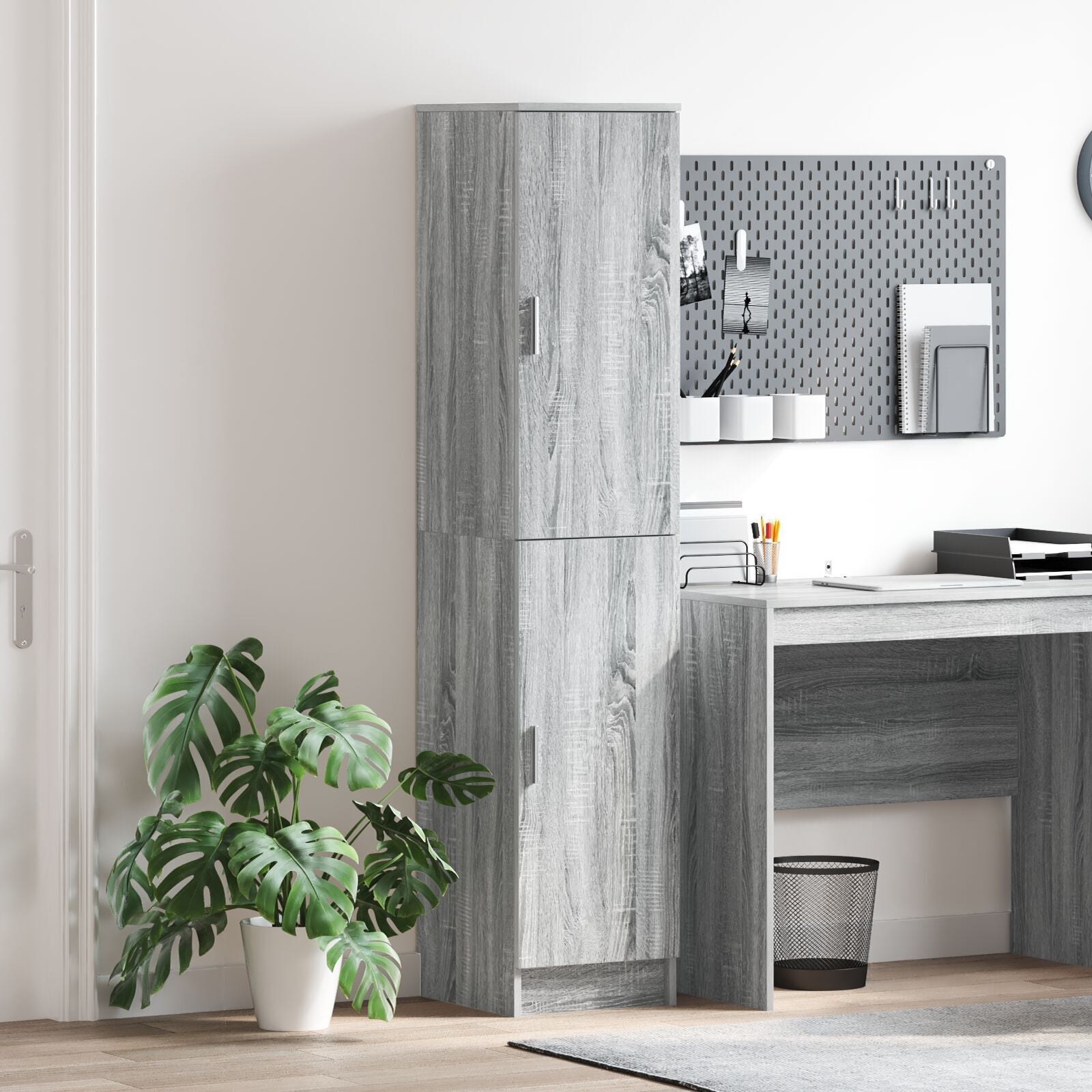 Buffet Gris sonoma MDF Moyen Buffet Rectangulaire Moderne vidaXL ...