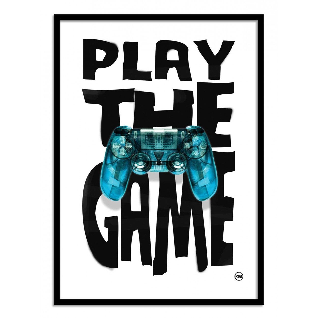 Art-Poster - Play the game - Rubiant - avec cadre noir 30 x 40 cm ...
