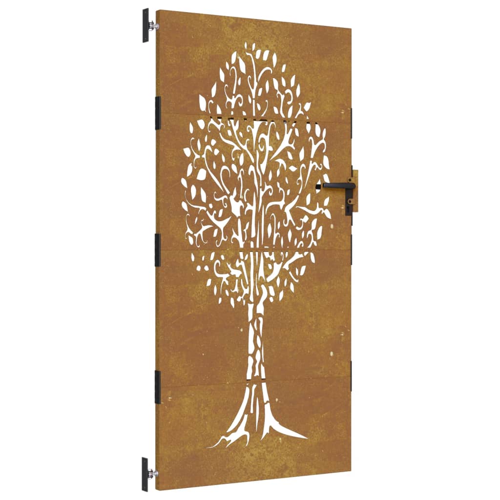 Portail de jardin en acier corten design arbre 85x200 cm | Leroy Merlin