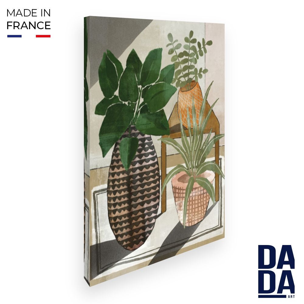 Toile Plantes en pot / 75x112cm / Fabriqué en France / DADA ART | Leroy ...