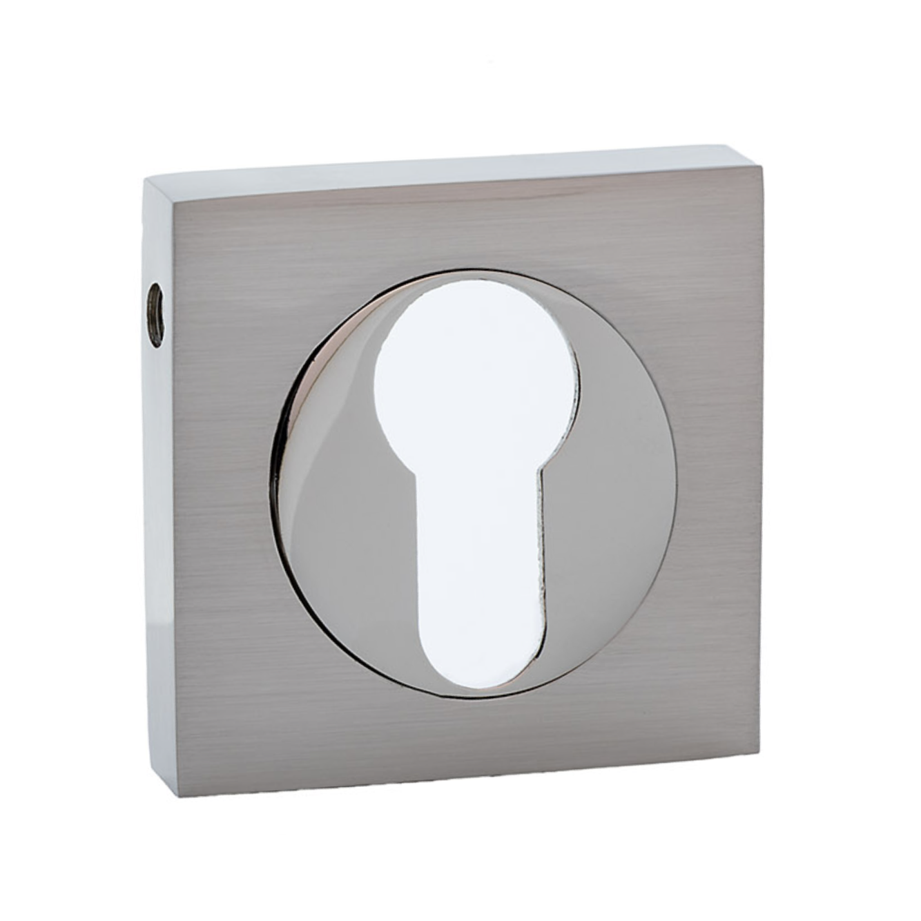 Rosace de Clé Carrée en Zamak, Finition Nickel Satiné Brillant, pour ...