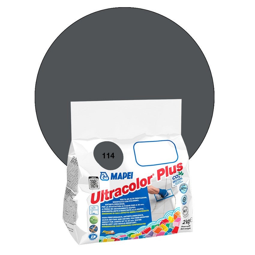 Joint de carrelage ULTRACOLOR PLUS MAPEI - 114 Anthracite - 2 Kg ...