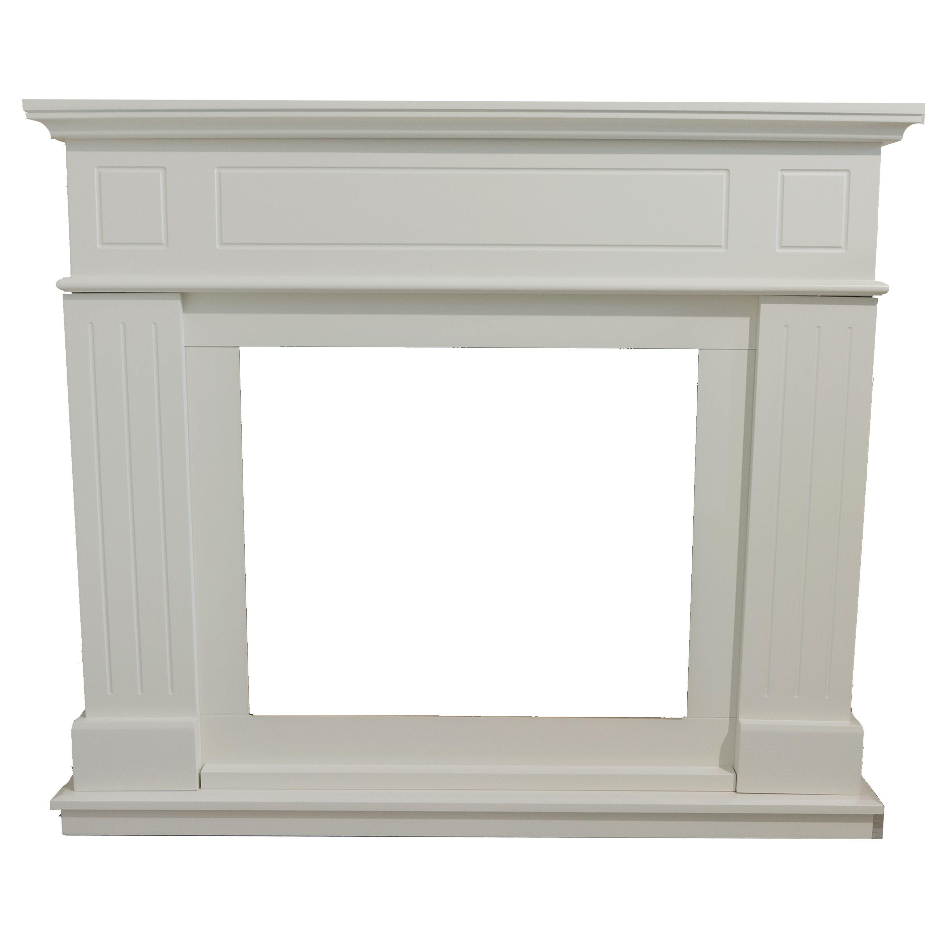 Mpc Fireplace Frames Pienza White Creme Cadre De Cheminee | Leroy Merlin