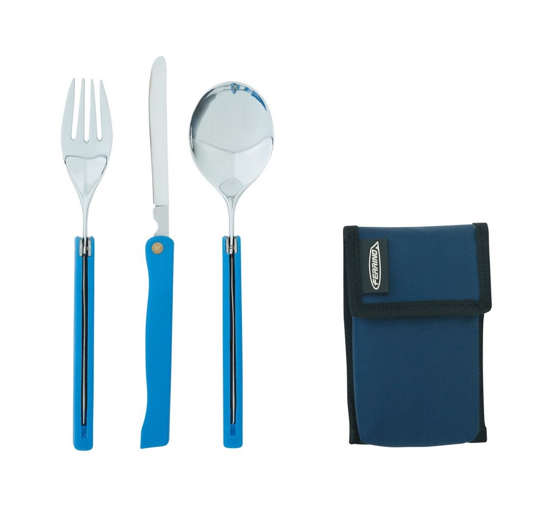 Ferrino Travel, Set Cucchiaio Forchetta E Coltello Uomo, Blu (Blue ...