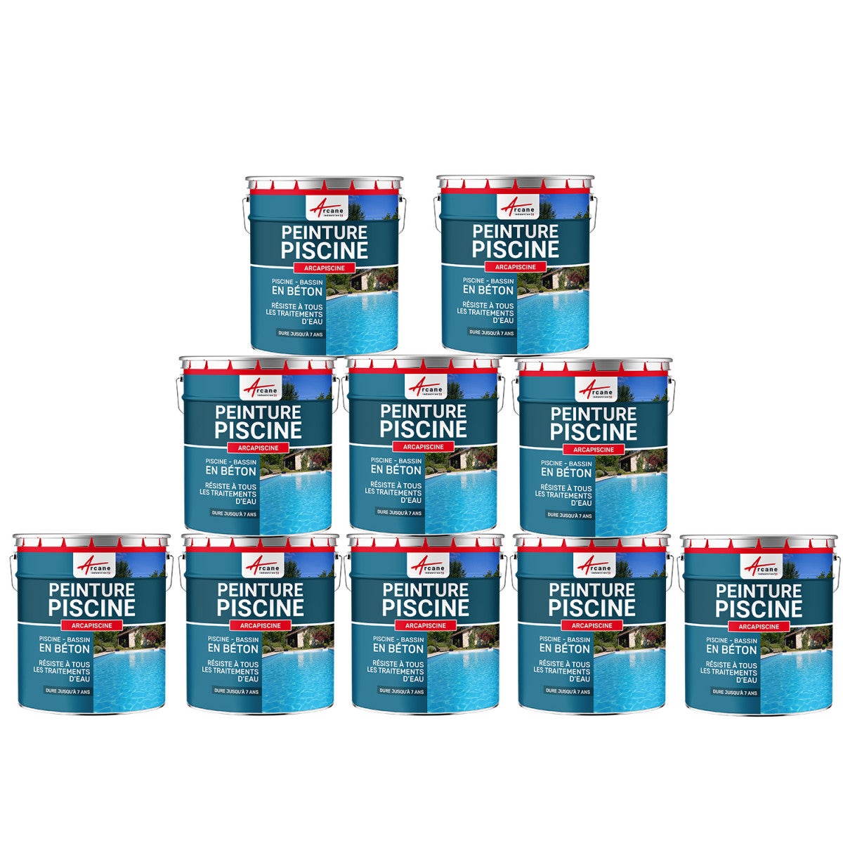 Pintura para Piscina de Hormigón - ARCAPOOL - 10 x 10 L Gris Ratón ...