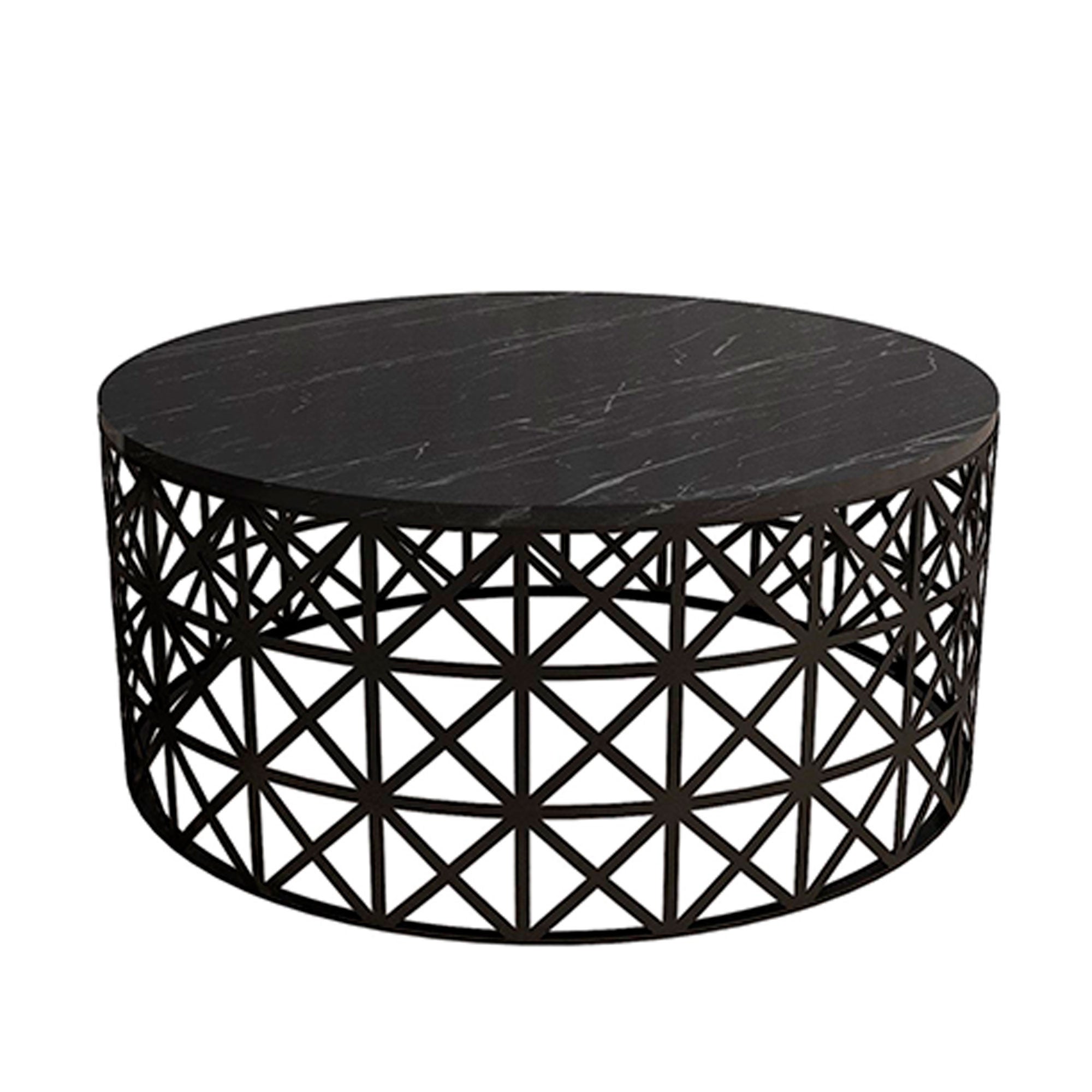 Tables Basses Ganges Ronde structure métallique en couleur Noir | Leroy ...