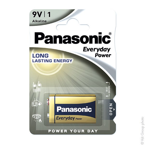 Panasonic - Pile alcaline blister x1 Panasonic Everyday Power 6LR61 9V ...