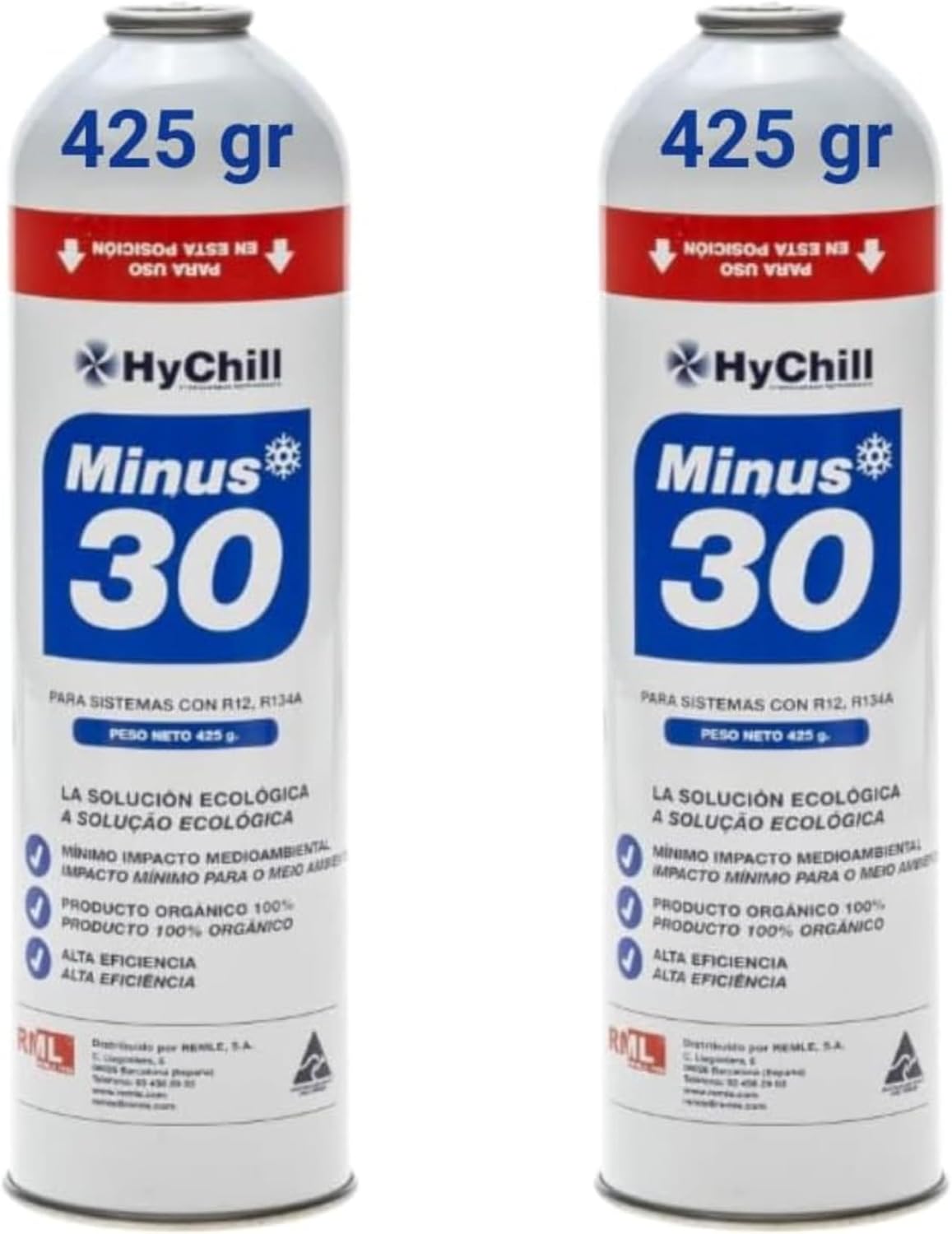 Pack 2 Envases (2x425 Gramos)Gas refrigerante orgánico ecológico Minus ...