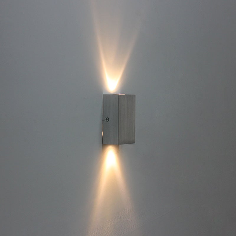 Applique murale LED compacte à coque argentée 85-265 V, lumière blanche ...