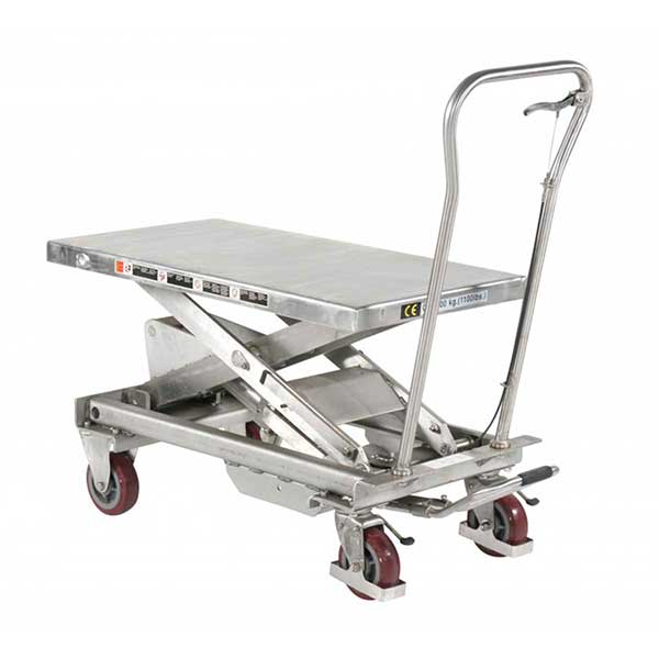Plateforme de levage inox - Plateau 1010x520mm - Charge max 500kg ...